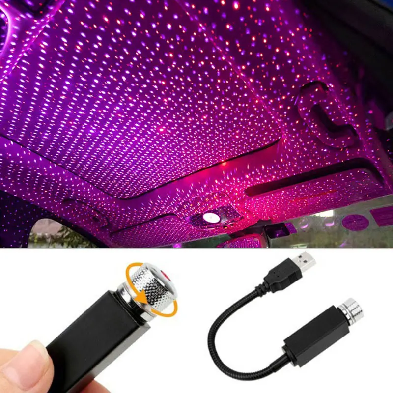 Car Mini Led Light Romantic Atmospheric Galaxy Projector Night Light 5v ...