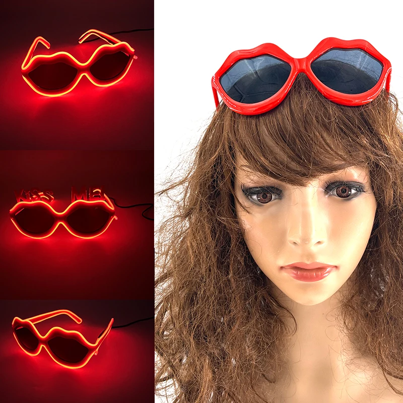 Women-Girls-Red-Sunglasses-Wedding-Decor-Gift-Eyewear-Glasses-Glowing ...