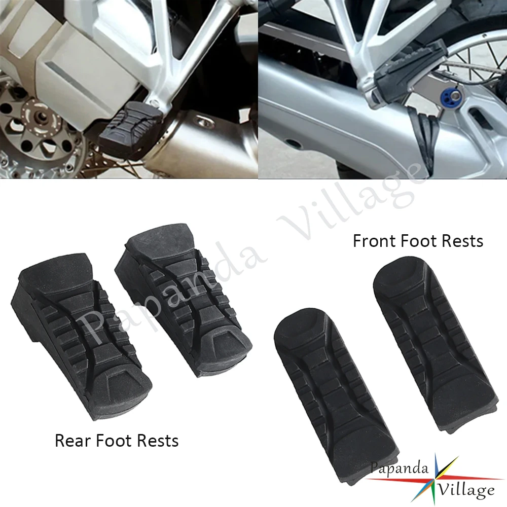 Motorcycle-Rear-Front-Foot-Rests-Footpeg-Plate-Footrest-Rubber-Cover ...