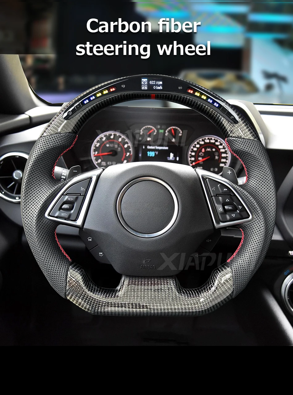 Customized Carbon Fiber Racing Wheel with RPM LED for 2016-2022 ...