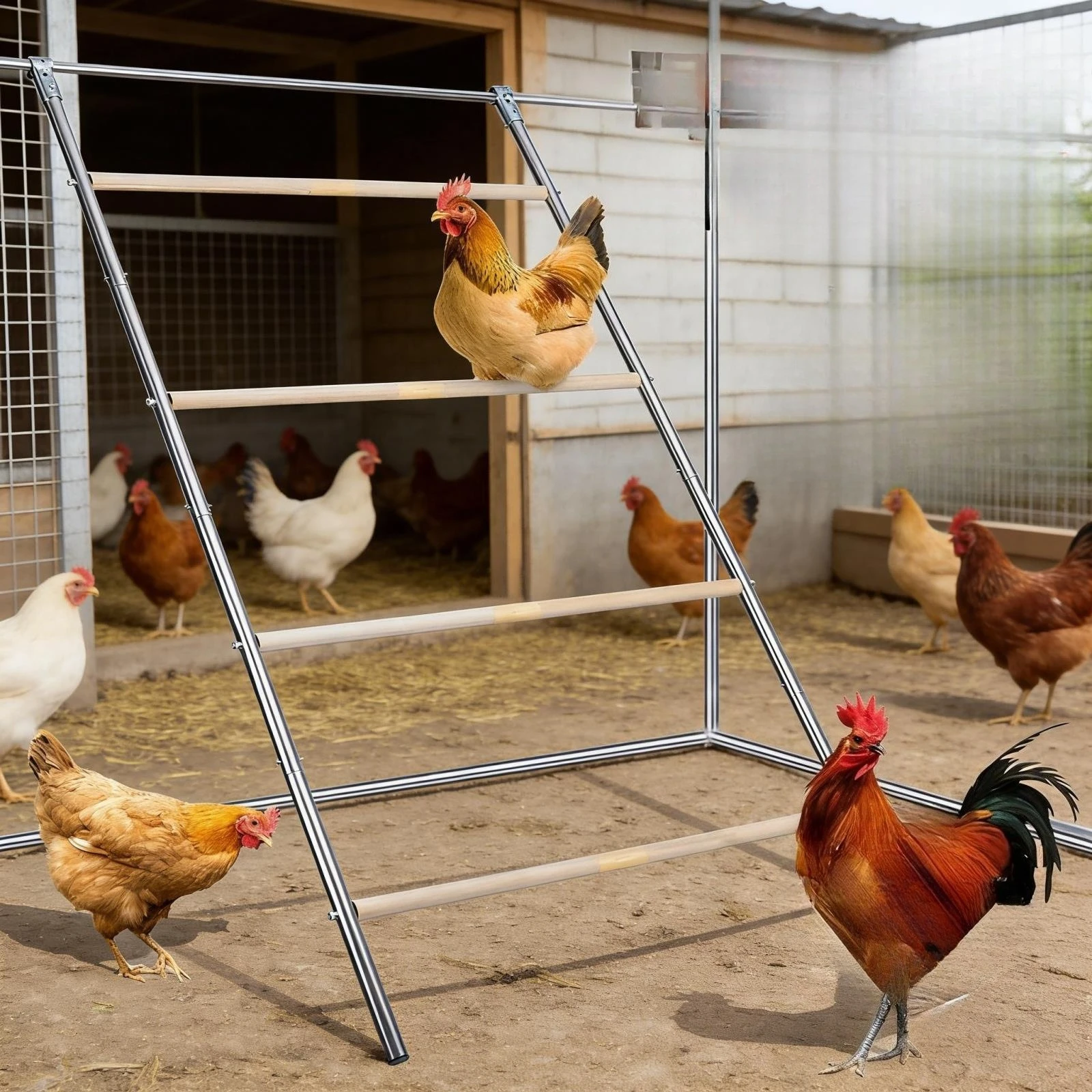 Chicken Perches Chicken Roosting Perch Activity Play with Swing Set ...