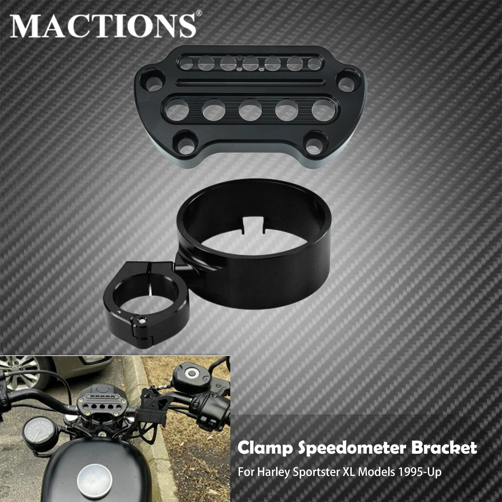 Motorcycle Instrument Speedometer Bracket Case Housing Side Mount ...