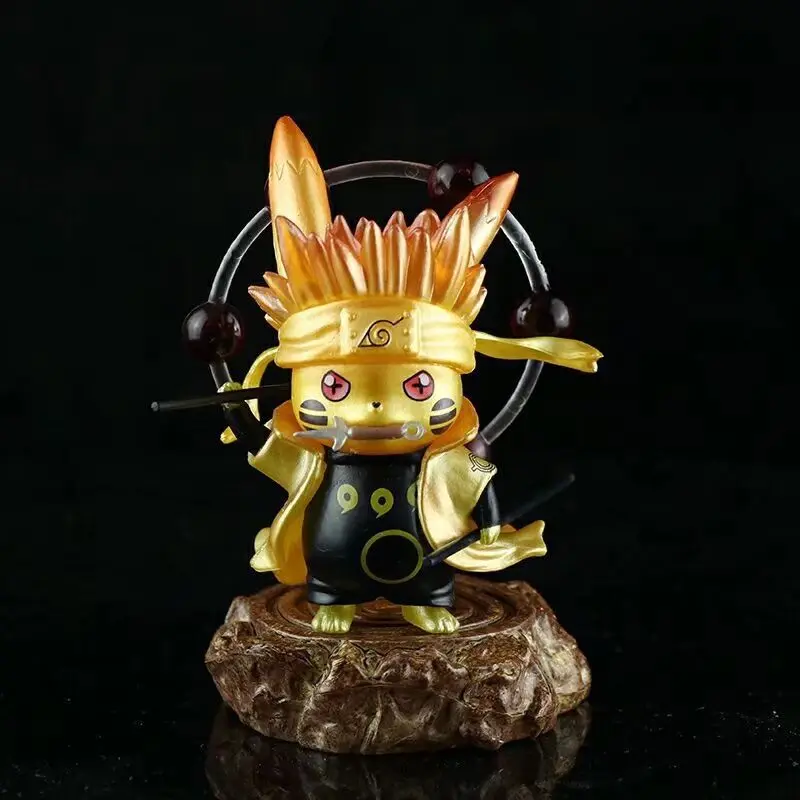 Figuras de acción de PVC de Anime Naruto Pikachu COS NARUTO, versión ...