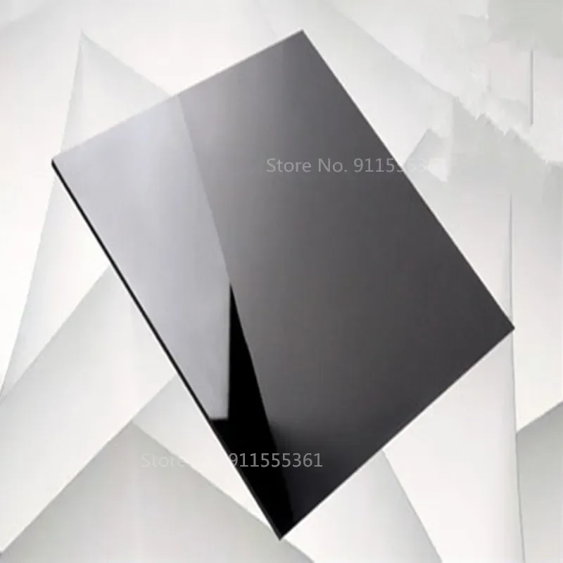 400mm-400mm-Acrylic-Board-Glossy-Pure-Black-Plexiglass-Plastic-Sheet-Organic-Glass-Polymethyl ...