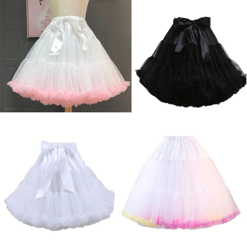 Women Cosplay Petticoat A-Line Skirt Tulle Ballet Dance Pettiskirts ...