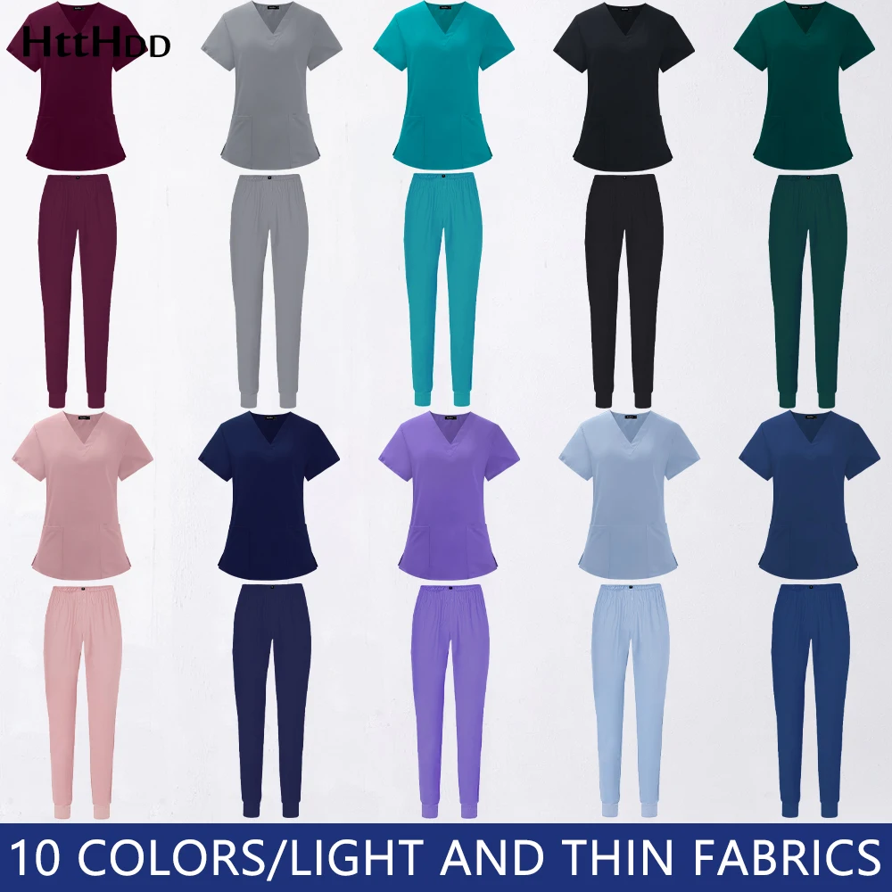 Wholesale-Price-Can-Custom-Logo-Spa-Solid-Color-Uniform-Suit-Hospital ...