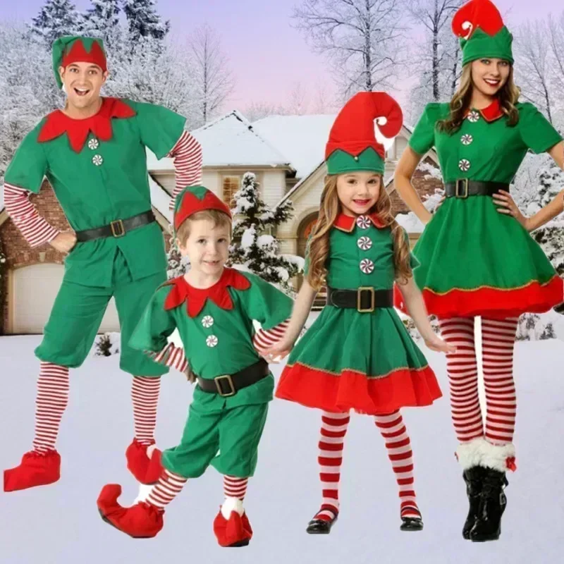 Trajes-de-elfo-de-Navidad-disfraz-de-Cosplay-para-padres-e-hijos ...