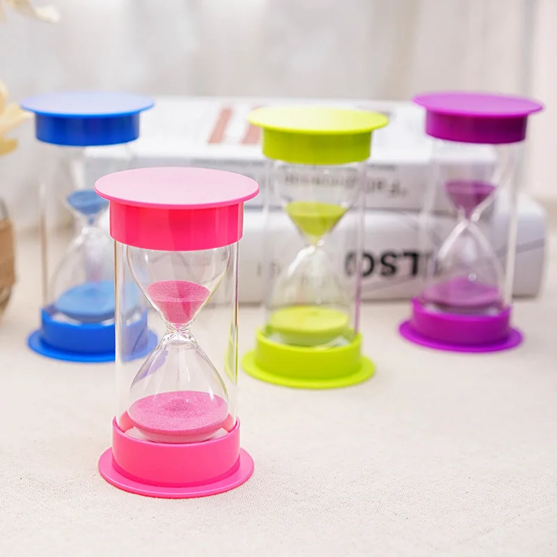 5-60 Minutes Round Colourful Hourglass Drop-proof Clock Children's Gift ...