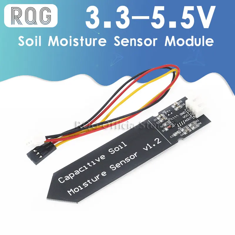 용량 성 토양 수분 센서 Arduino 아날로그 용량 성 토양 수분 센서 V12 용 부식 방지 넓은 전압 와이어전압 조정기