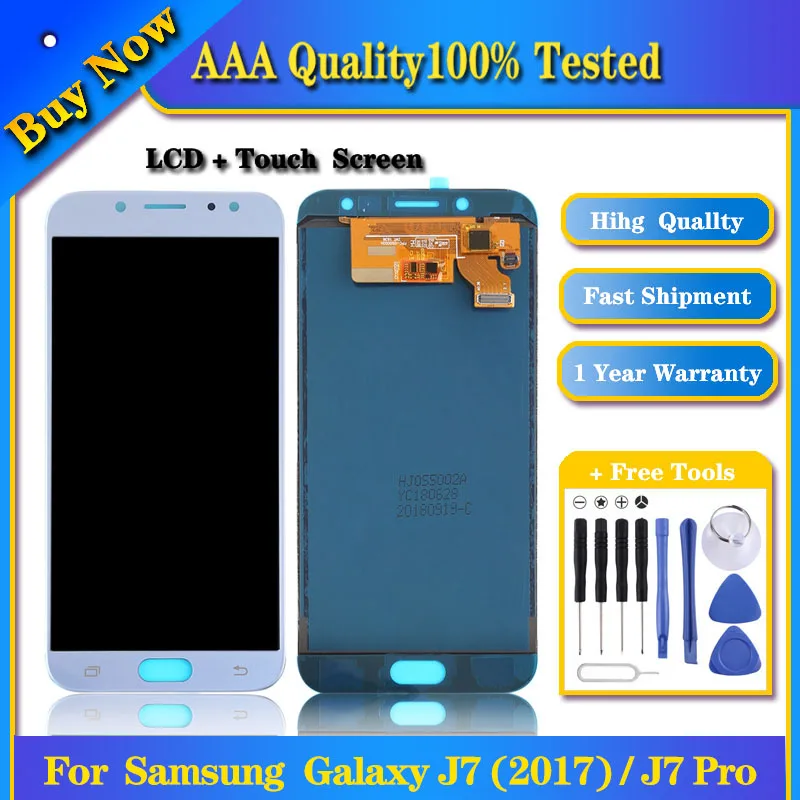 Pantalla LCD Original 100% probada para Samsung Galaxy J7 (2017) / J7 Pro, J730F/DS, J730FM/DS ...