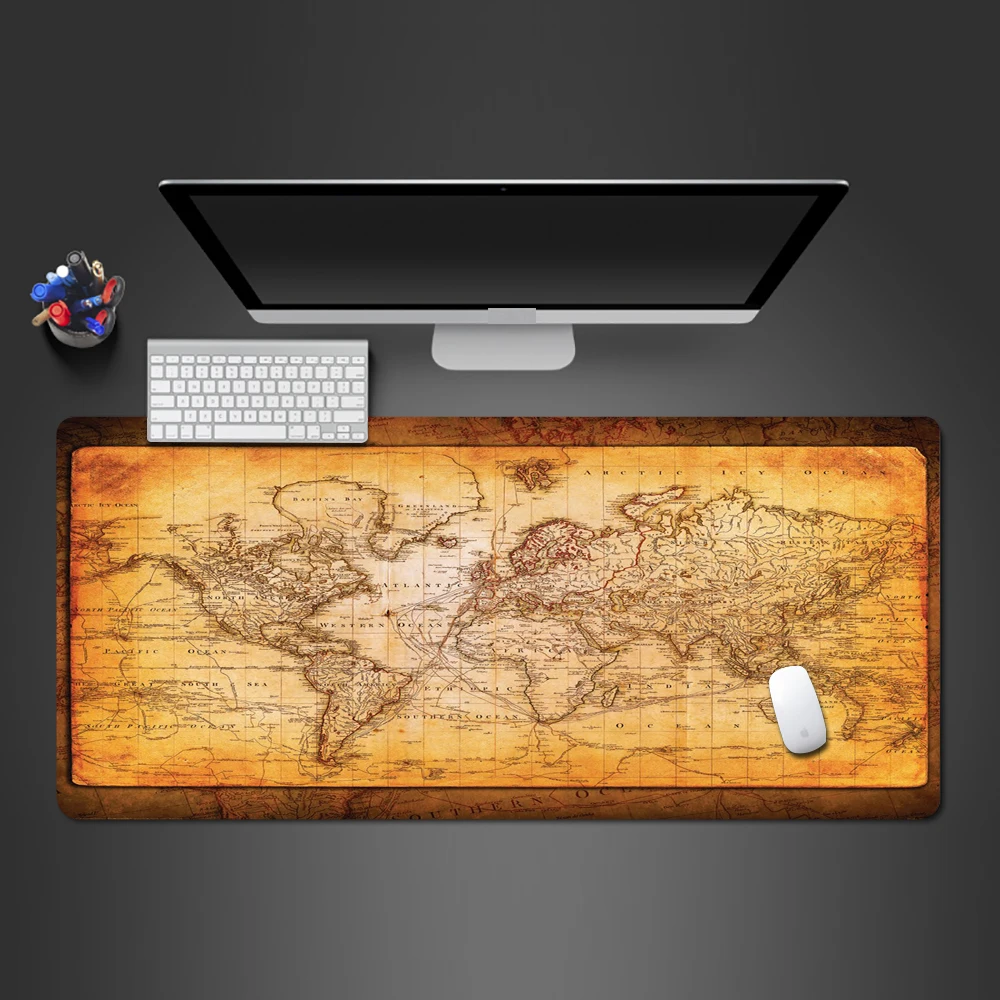 Xxl Mousepad World Map Mouse Pad Under Hand Office Map Desk Mat Gaming ...