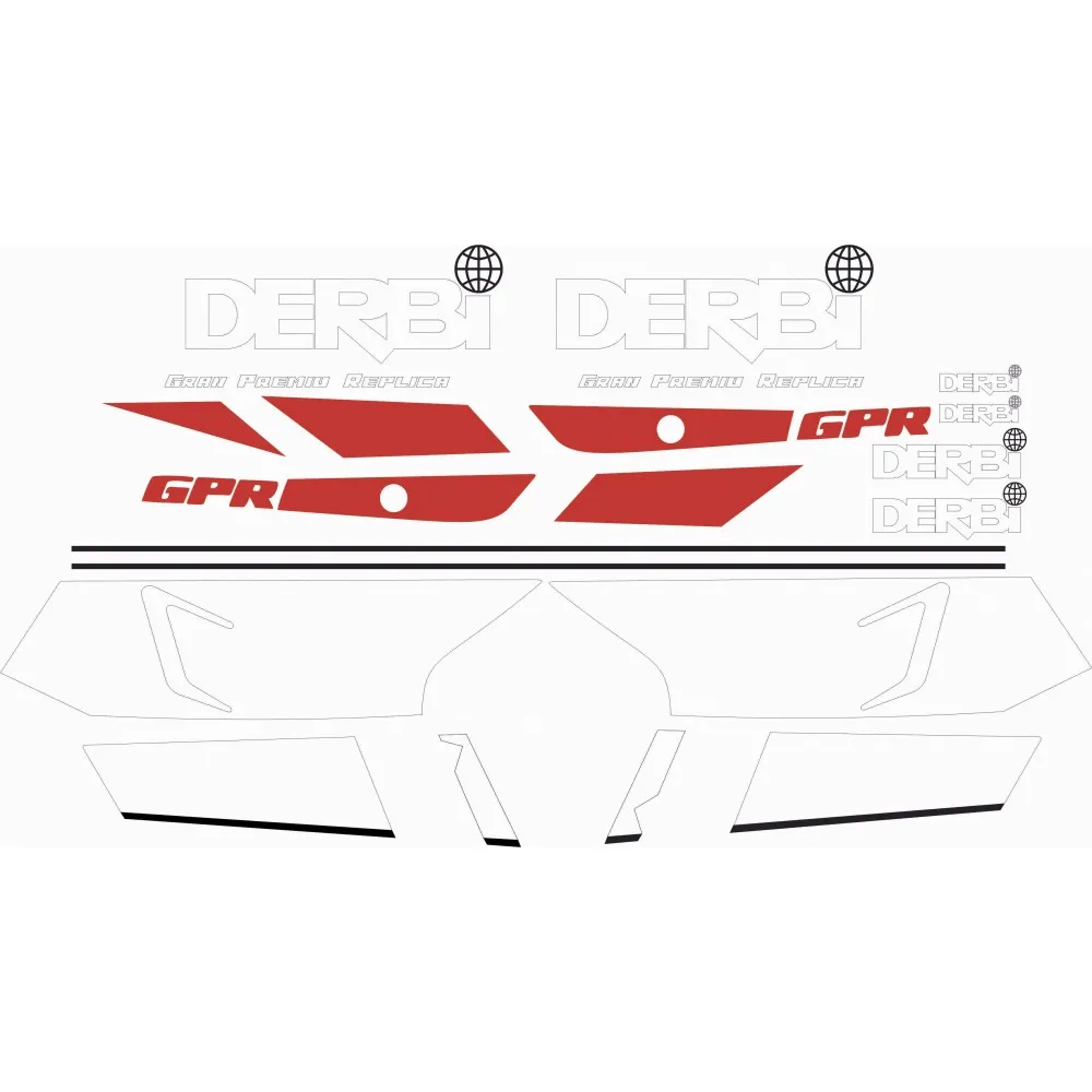 Juego de pegatinas clásicas compatibles con moto, DERBI GPR 75 ...