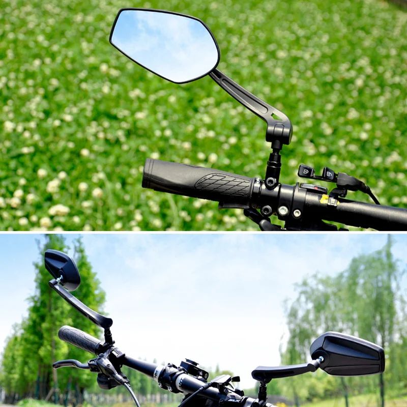 360 Degree Adjustable Rotating Clear Road Bicycle Mirror Handle Bar ...