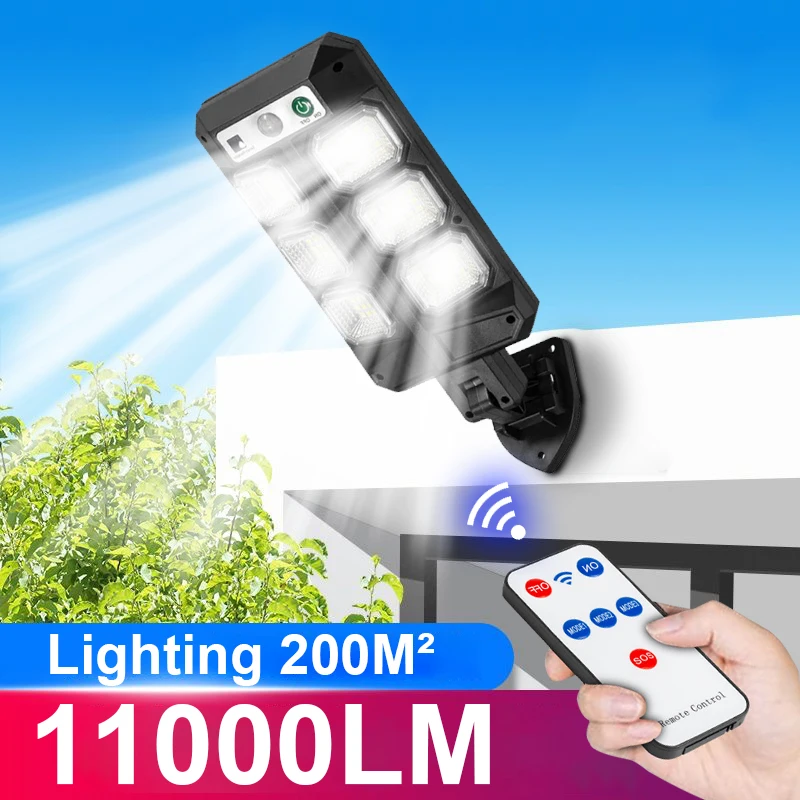 11000LM-High-Power-Outdoor-Solar-Light-Powerful-Solar-Wall-Street-Lamp ...