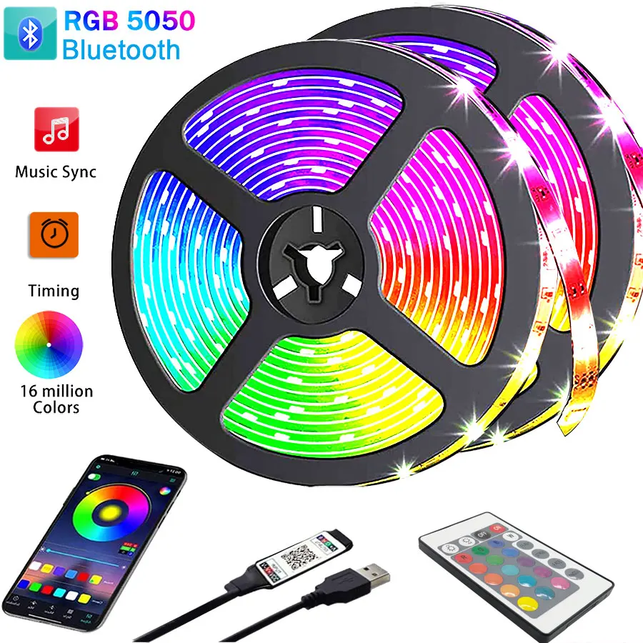 LED-USB-Light-Strips-para-Gaming-Room-Decoration-5050-LEDs-Fita-RGB-TV ...