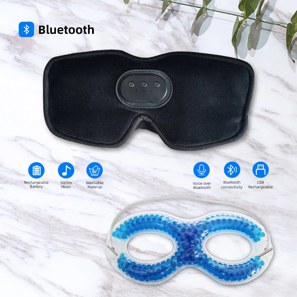 Sleeping Headphones Bluetooth Eye Mask 3D Adjustable Blindfold Sleep ...