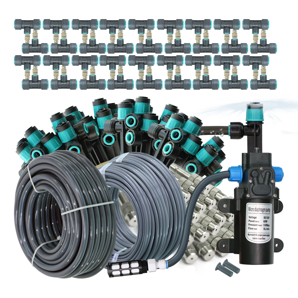 5-50M Adjustable Nozzle Sprinkler Watering System for Greenhouse Garden ...