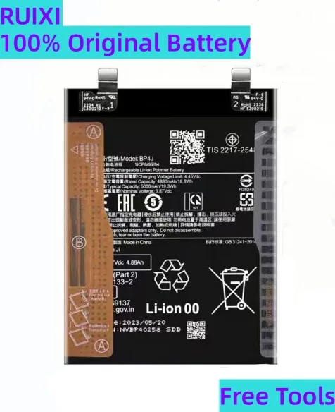 RUIXI-Bateria-Original-para-Redmi-Note-12Pro-4880mAh-5000mAh-BP4J-Note ...