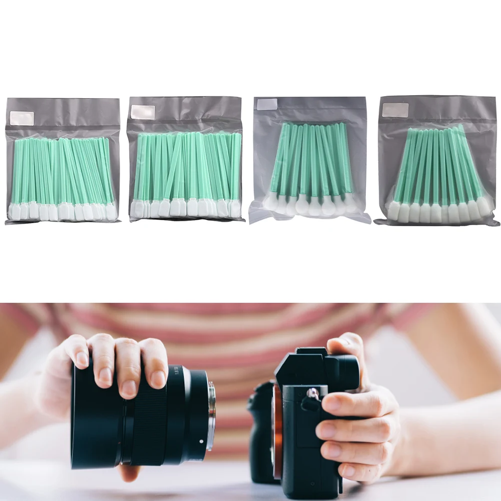 50PCS-Industry-Micro-Cotton-Swab-Sponge-Polyester-Stick-Cleaning-Q-tips ...