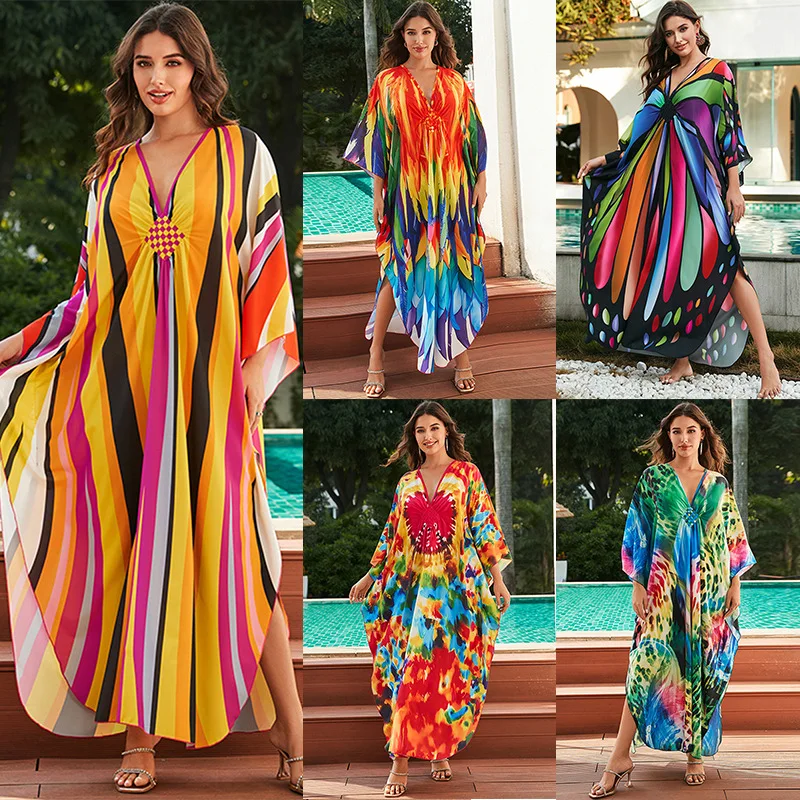 Bikini Dresses Loose Beach Long Robes Sun Protection Suits New European ...