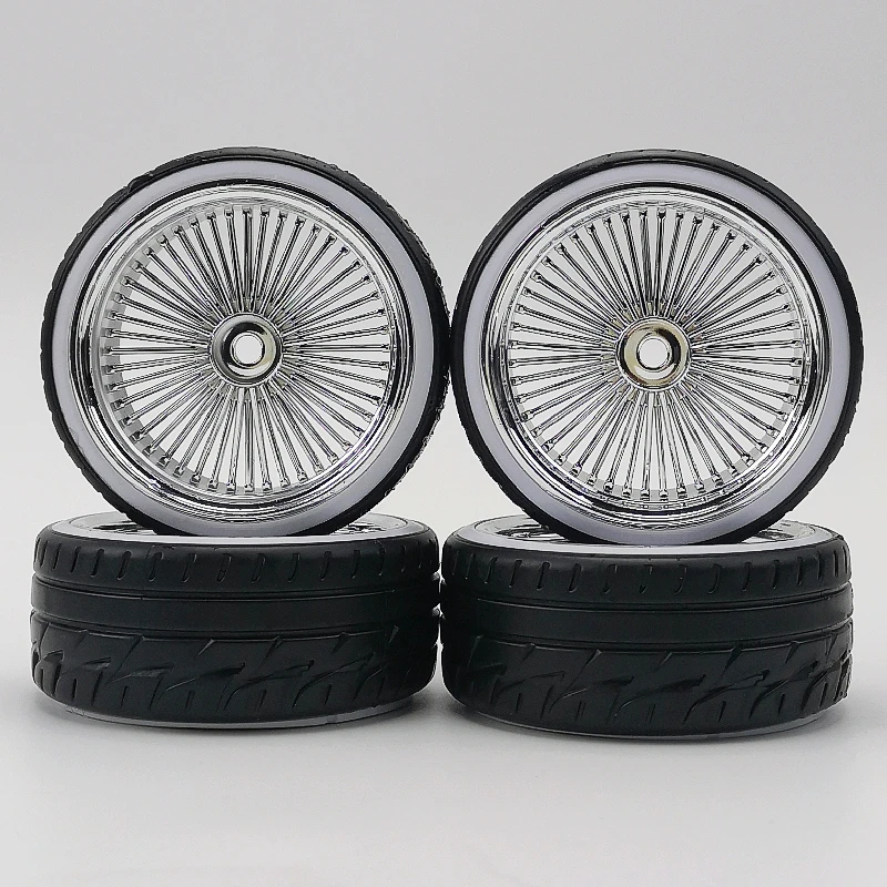 4pcs-3-6mm-Offset-1-10-Scale-Plastic-Wheel-Rim-with-Hard-Plastic-Tire ...
