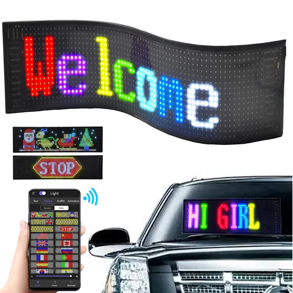 Pixel Block Display Car Play Wireless Led Signs Bluetooth App ...