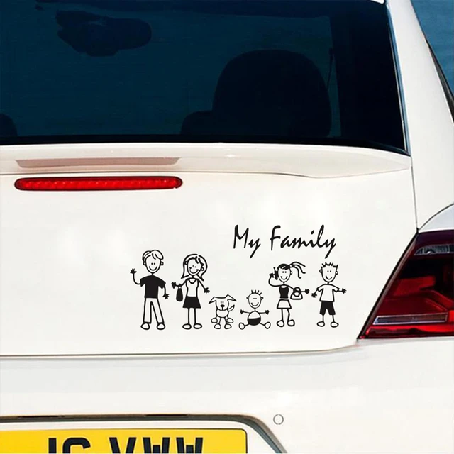 Stick Figure Family Stickers For Cars