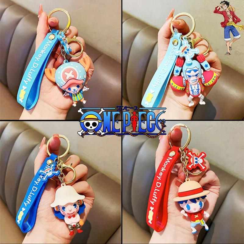 One-Piece-Luffy-Keychain-Q-Version-Cartoon-Figures-Charm-Car-Bag ...