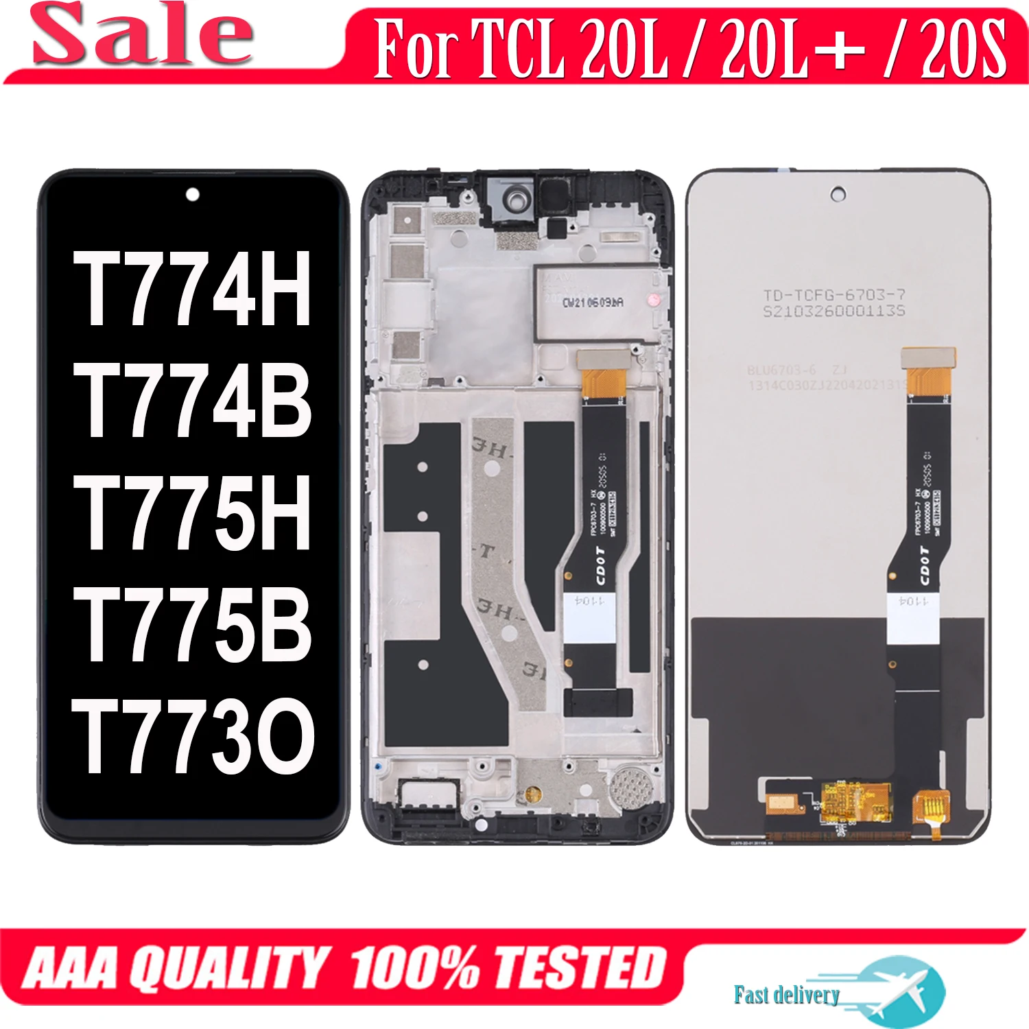 Original-For-TCL-20L-Plus-20L-20S-T773O-T774H-T774B-LCD-Display-Touch ...
