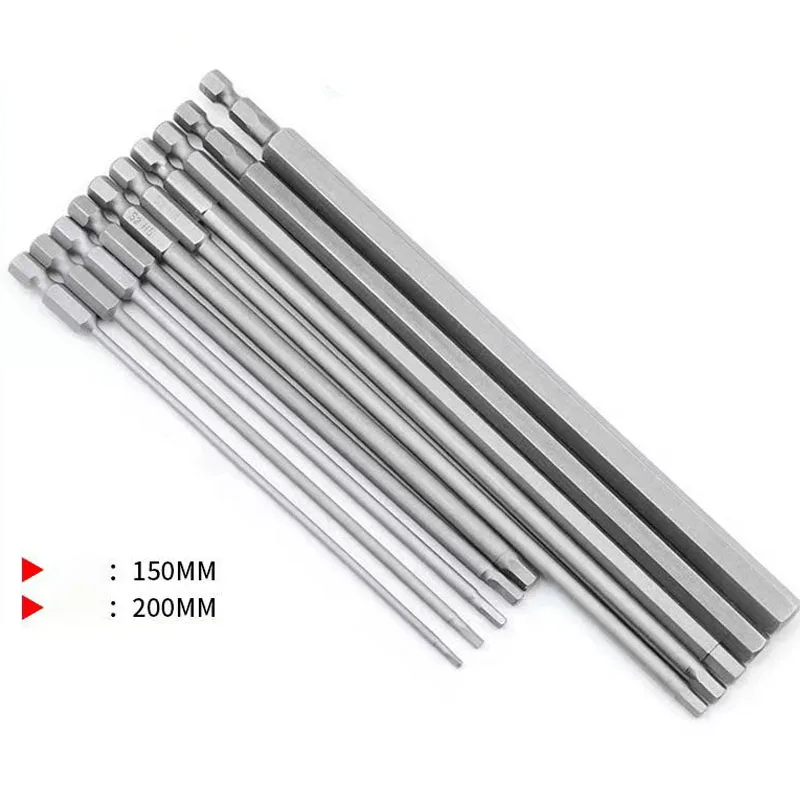 150mm-200mm-Lengthen-Hex-Head-Allen-Wrench-S2-Alloy-Magnetic-4-Hex ...