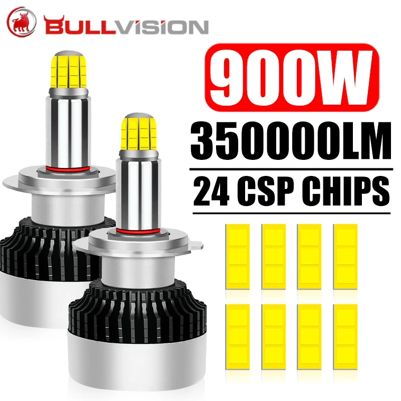 BULLVISION-H7-LED-360-3D-CSP-350000LM-H11-H1-H8-4300K-6500K-8000K-9005 ...