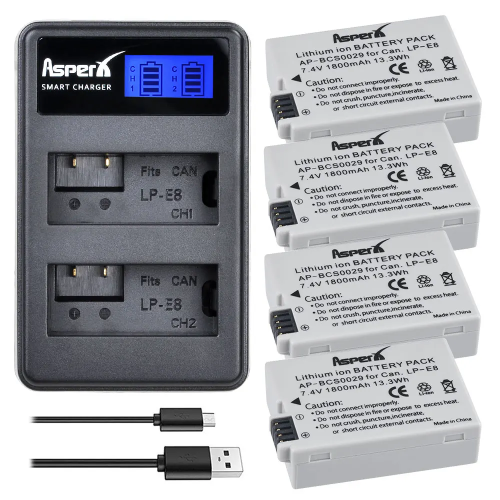 LP-E8-Bateria-LP-E8-LPE8-Battery-Charger-for-Canon-EOS-550D-600D-650D ...