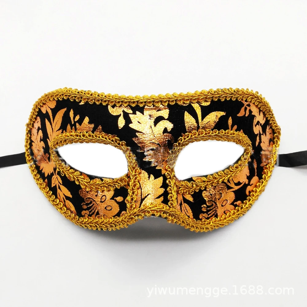 Itacazzo Party Prom Dress Accessories Men's Style Mask Suede Wrapped ...