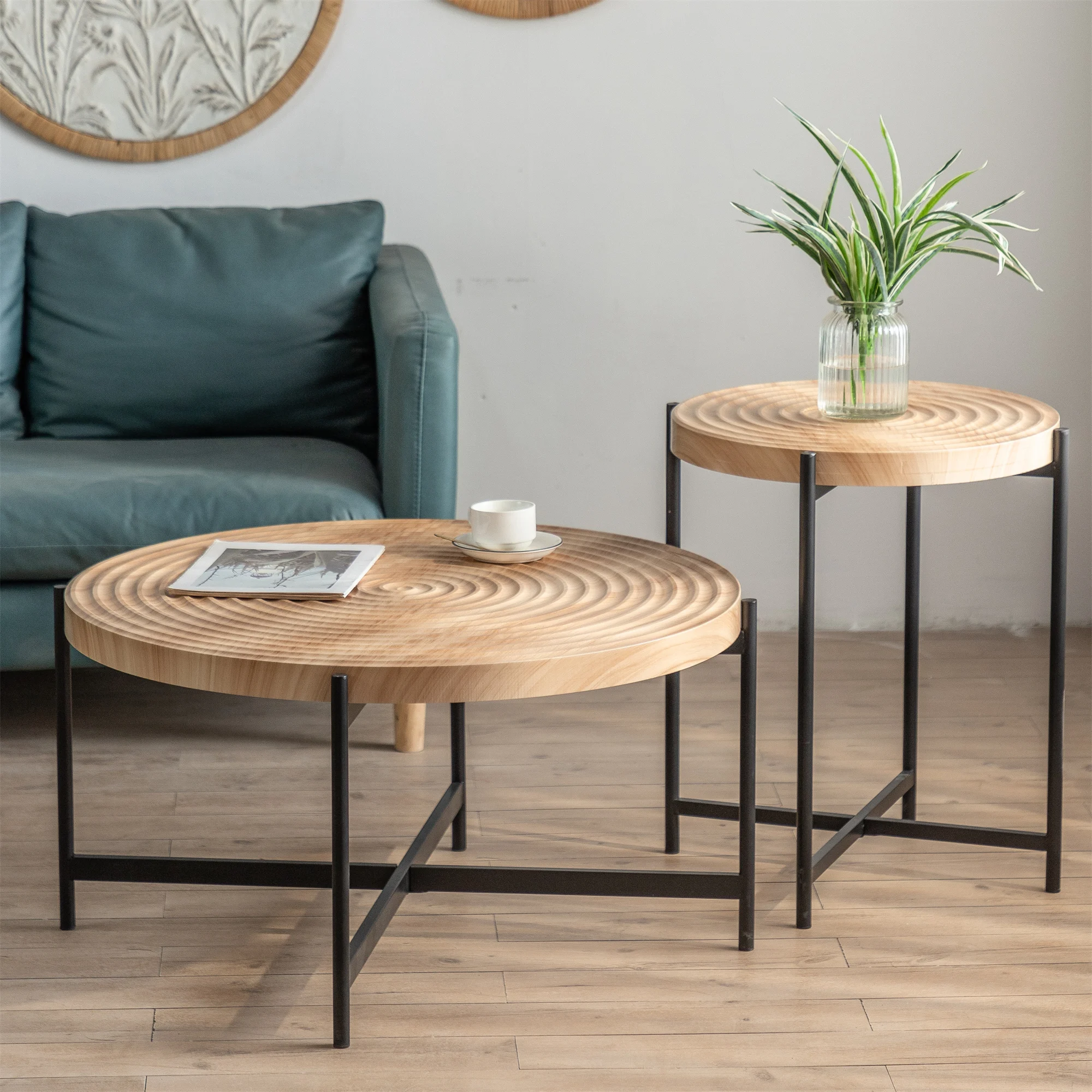 Flash-Sale-33-20-Modern-Thread-Design-Round-Side-Coffee-Table-MDF-Table ...