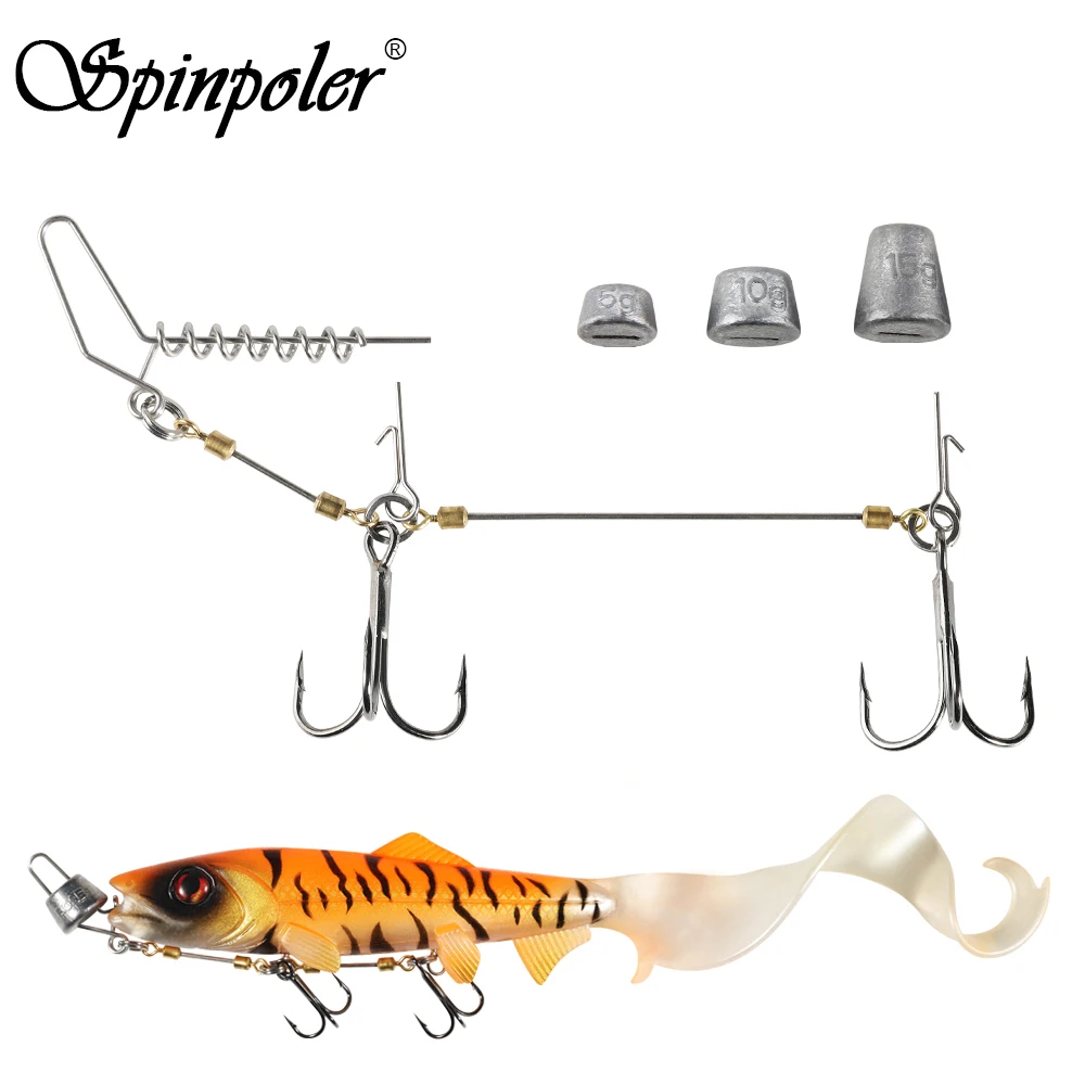 Spinpoler-The-Pike-System-Stinger-Rigs-With-Lead-Weight-Sinker-Fishing ...