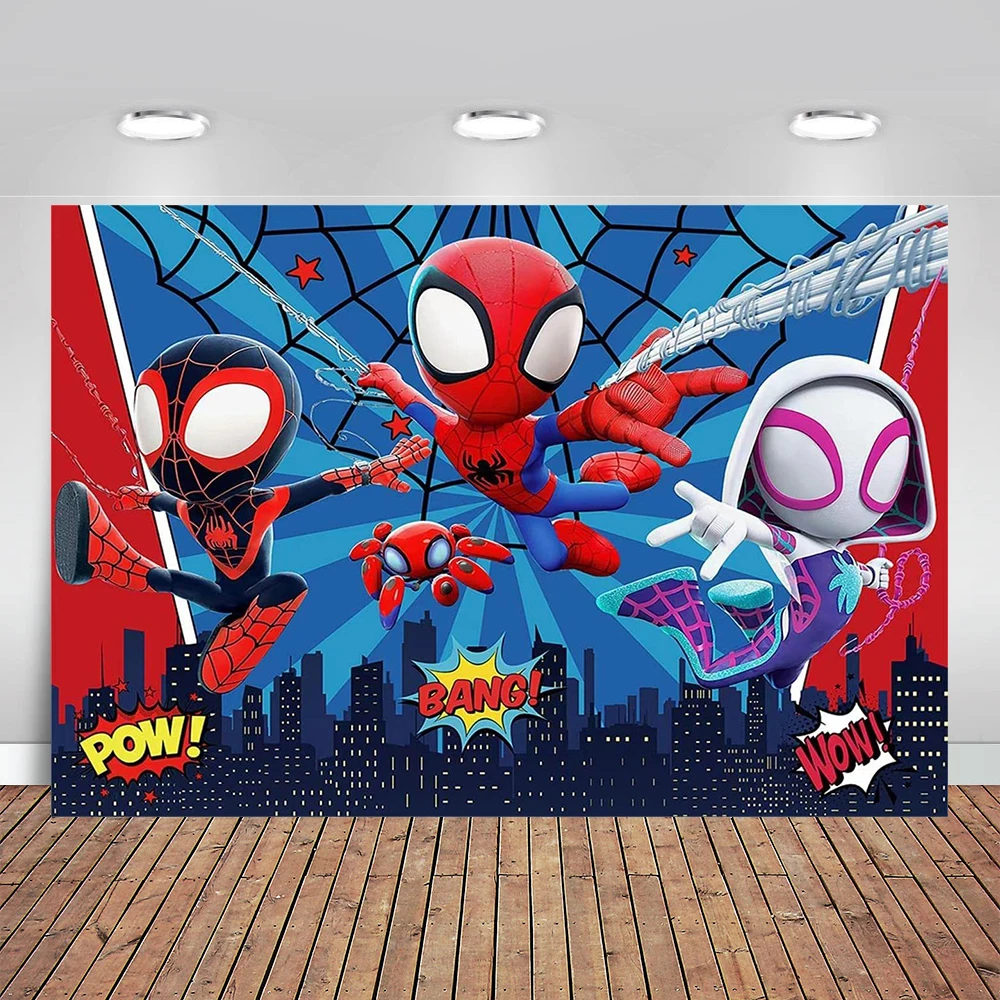 Marvel-Spiderman-Backdrop-Party-Decoration-Spider-Man-Backgroud ...