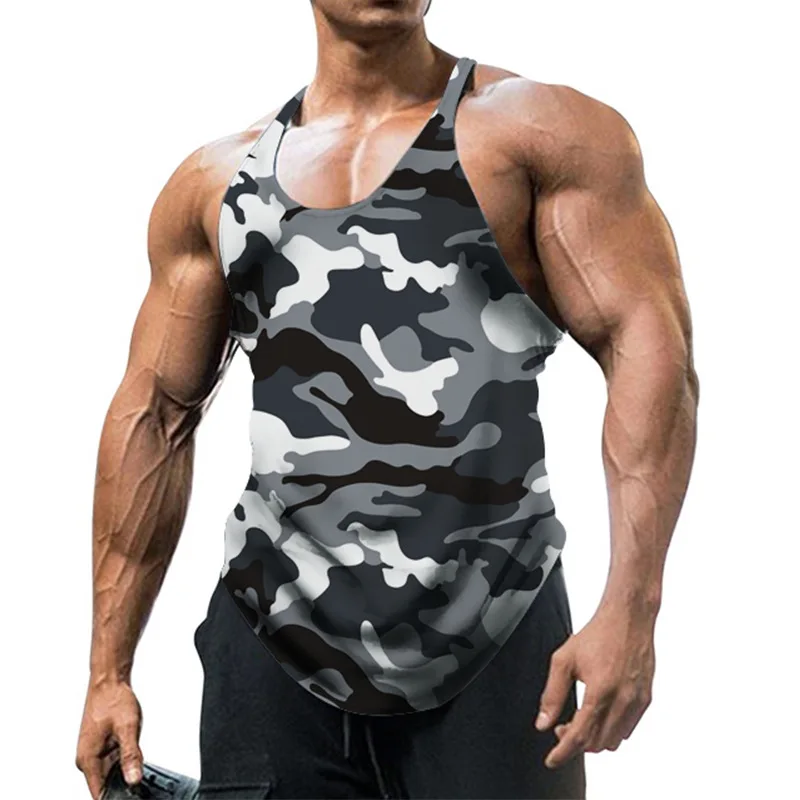 Men's Bodybuilding Tank Tops | Bodybuilding Tank Camouflage - Summer ...