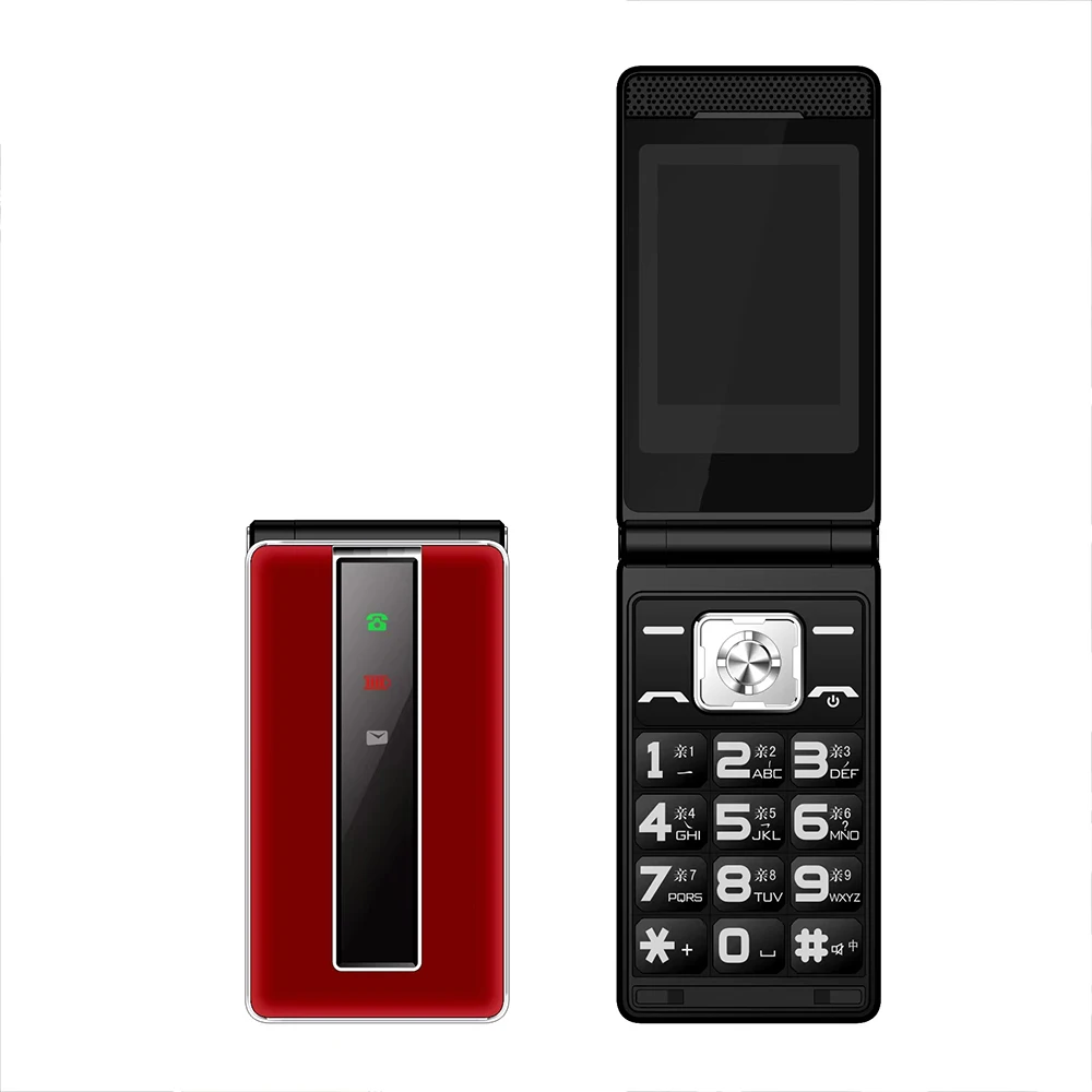 Elderly Flip Mobile Phone 2.4" Dual Sim MP3 Big Push Button Unlocked ...