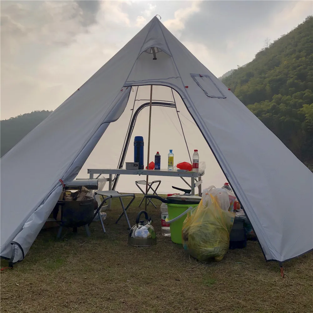Enlarged-Size-Pyramid-Tent-With-A-Chimney-Hole-Height-220cm-Ultralight ...