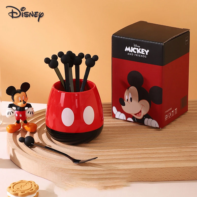 Mickey-Mouse-Stainless-Steel-Fruit-Fork-Set-for-Home-Children-s-Safety ...