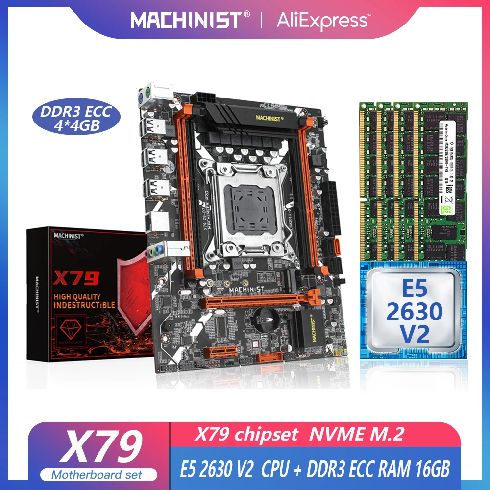 MACHINIST X79 Kit Motherboard With Xeon E5 2630 V2 CPU Processor LGA ...