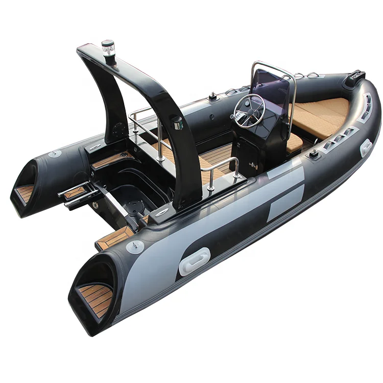 Deep V 16ft Rigid Inflatable 16ft Rib Boat 480 Fiberglass PVC Sport ...