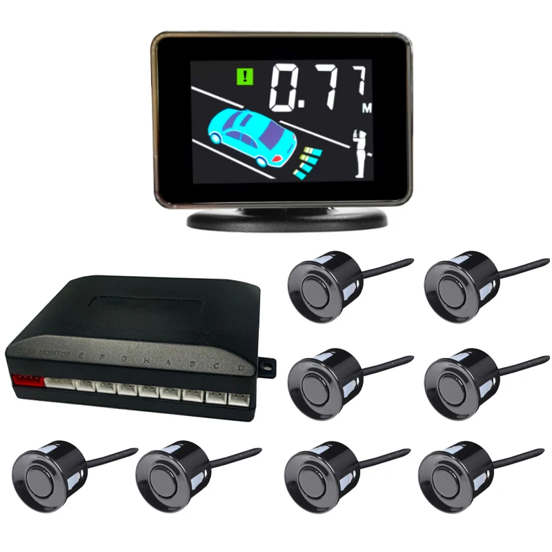 NEW-Multi-Radar-Parking-Sensor-Kit-Backlit-LCD-Color-LCD-Display-System ...