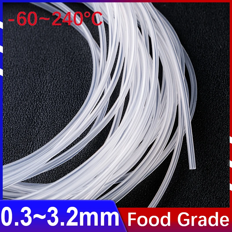 10M Small Flexible Pipe Silicone Tube Hose Transparent Food Grade ...