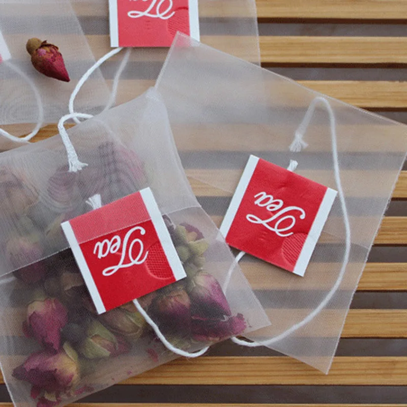 Disposable Tea Bags 50pcs Nylon Folding Empty Bag Filter Te Spice ...