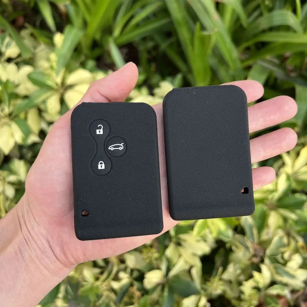 3 Button Silicone Car Key Card Case Cover Protective Skin Set ...