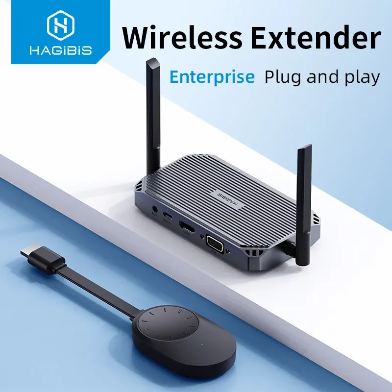Hagibis Wireless HDMI Transmitter and Receiver HDMI Extender Kits Wireless Display Dongle for TV ...