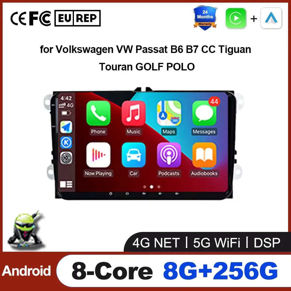 Android 16 Car GPS Radio For Volkswagen Golf 5 Touran Passat B6 B7 CC ...