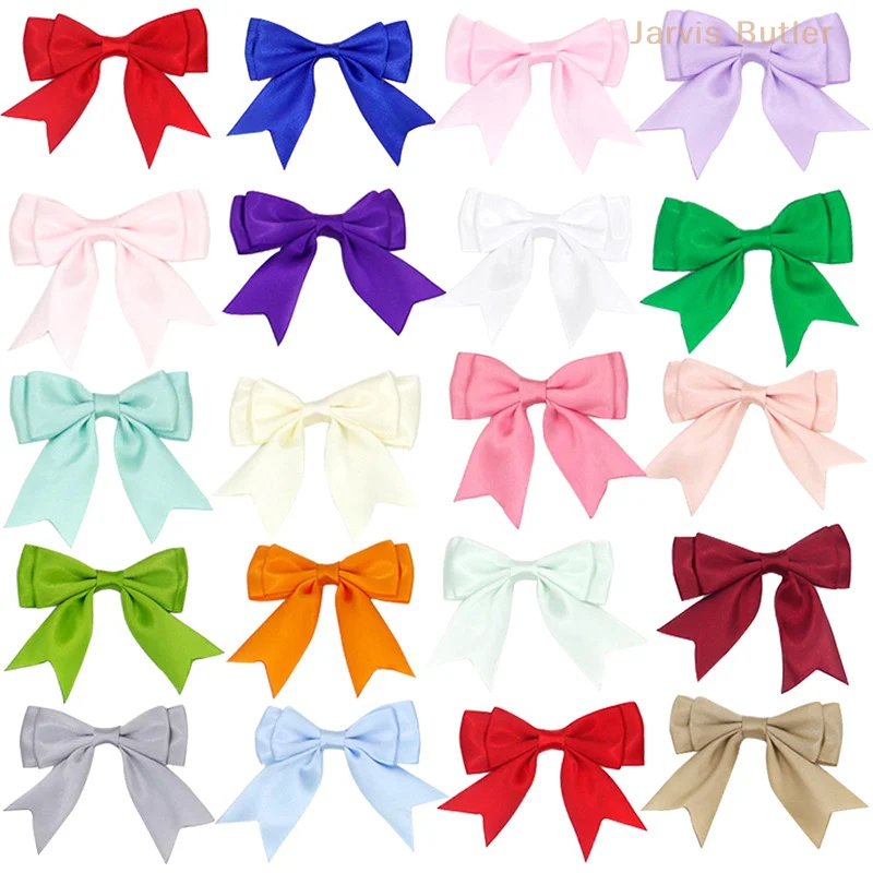 10Pcs-Colored-Ribbon-Bows-Large-Size-Dacron-Double-Layer-Ribbon-Bow ...