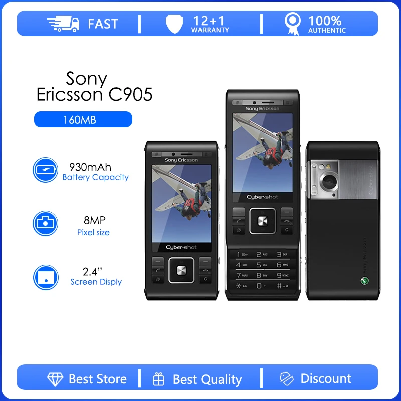 Sony Ericsson C905 Refurbished-Original C905 Phone 8MP WIFI 3G GSM ...